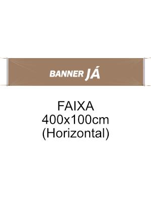 Faixa impressa 400x100 cm | BannerJá